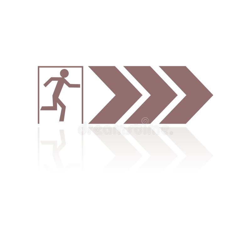 Fire exit icon stock illustration. Illustration of leaving - 101604610