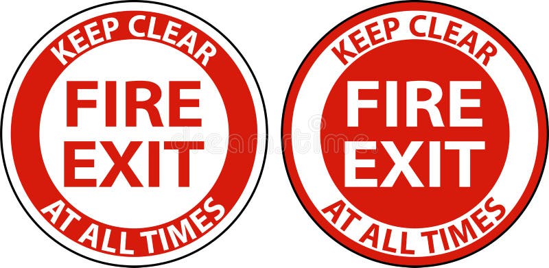 Emergency Exit Door Keep Clear Stock Illustrations – 257 Emergency Exit ...