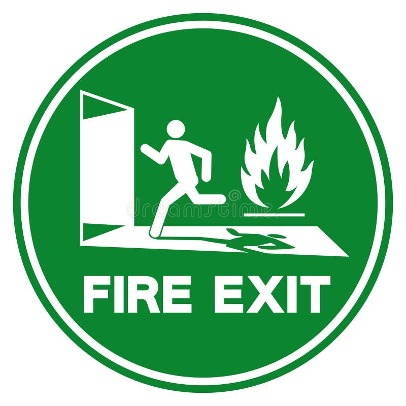 Fire Exit Left Symbol Sign, Vector Illustration, Isolate on White ...