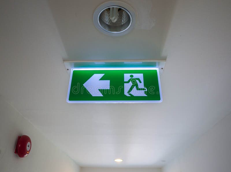 Fire Exit Light Sign (fire) Stock Image - Image of icon, stairs: 78973181