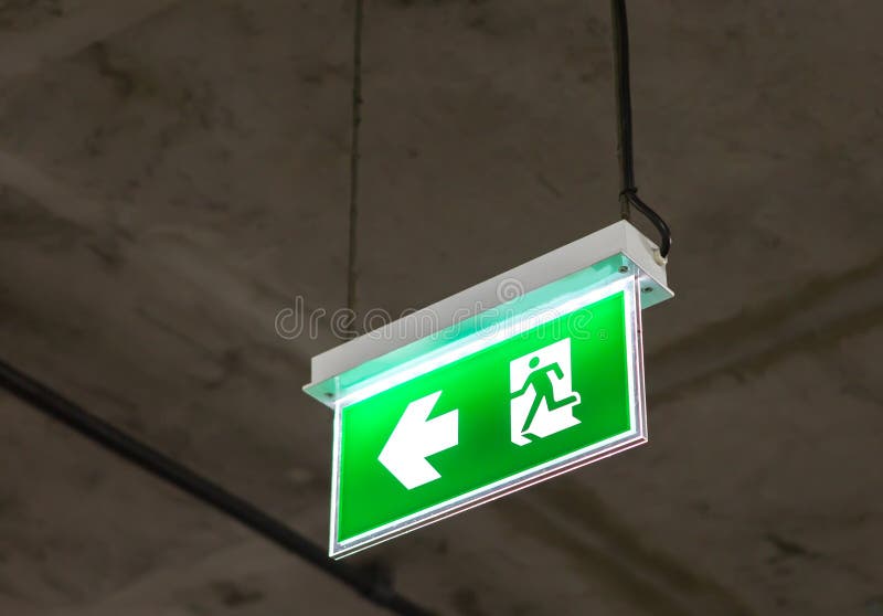 Fire exit light sign stock image. Image of emergency - 51669385