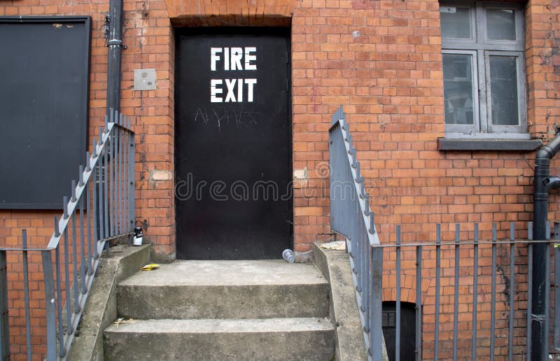 Fire exit in London stock photo. Image of fire, brown - 32746948