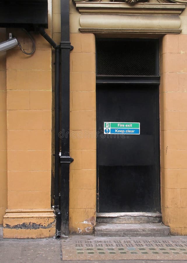 Fire exit outside door stock image. Image of architecture - 139959723