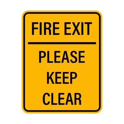 Fire Exit Keep Clear Stock Illustrations – 242 Fire Exit Keep Clear ...