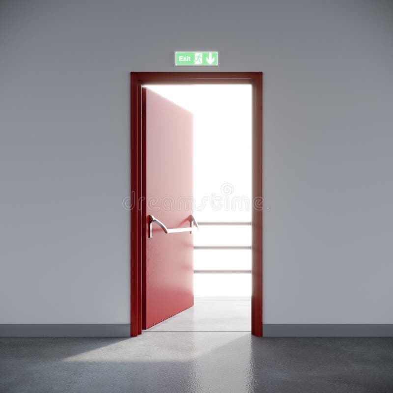 Fire Exit Red Signs Stock Illustrations – 276 Fire Exit Red Signs Stock ...
