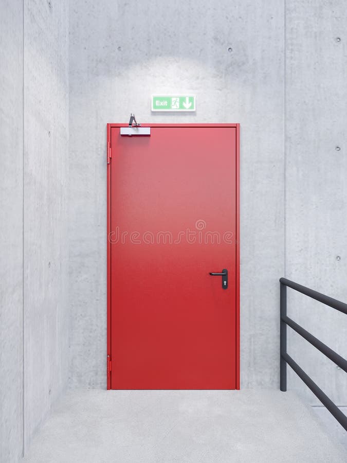 Fire Exit Red Signs Stock Illustrations – 276 Fire Exit Red Signs Stock ...