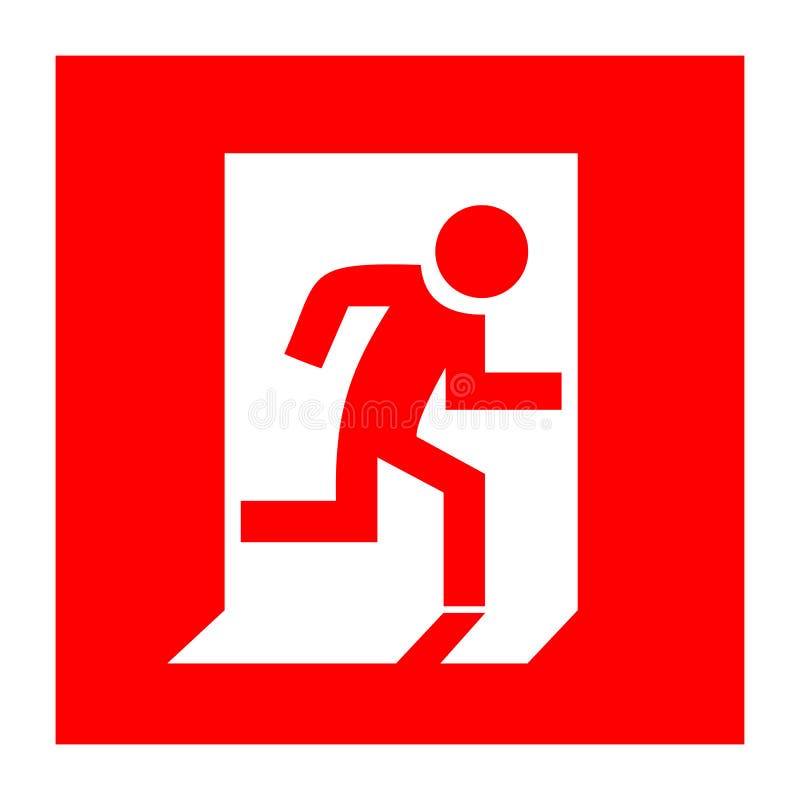 Fire exit stock vector. Illustration of board, icons - 33614809