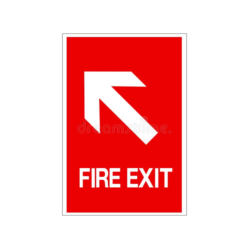 Fire Exit Red Symbol Sign, Vector Illustration, Isolate on White ...