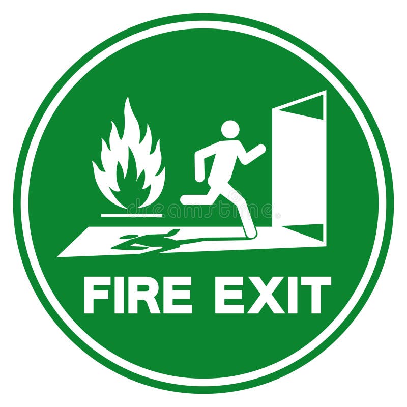 Fire Exit Right Symbol Sign, Vector Illustration, Isolate on White ...
