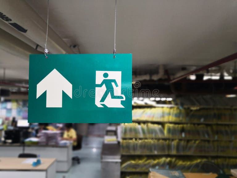 Fire Exit Sign for Document Control Room in Hospital for Important ...