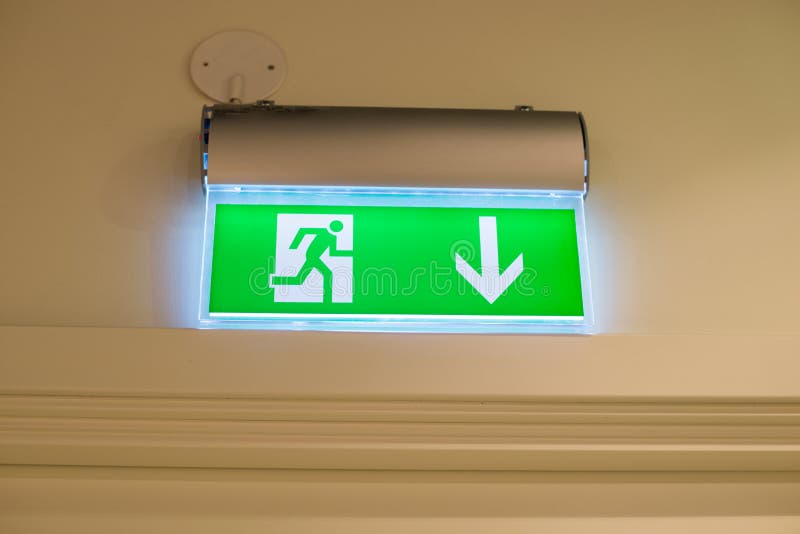 Fire exit stock photo. Image of green, door, emergency - 47972552
