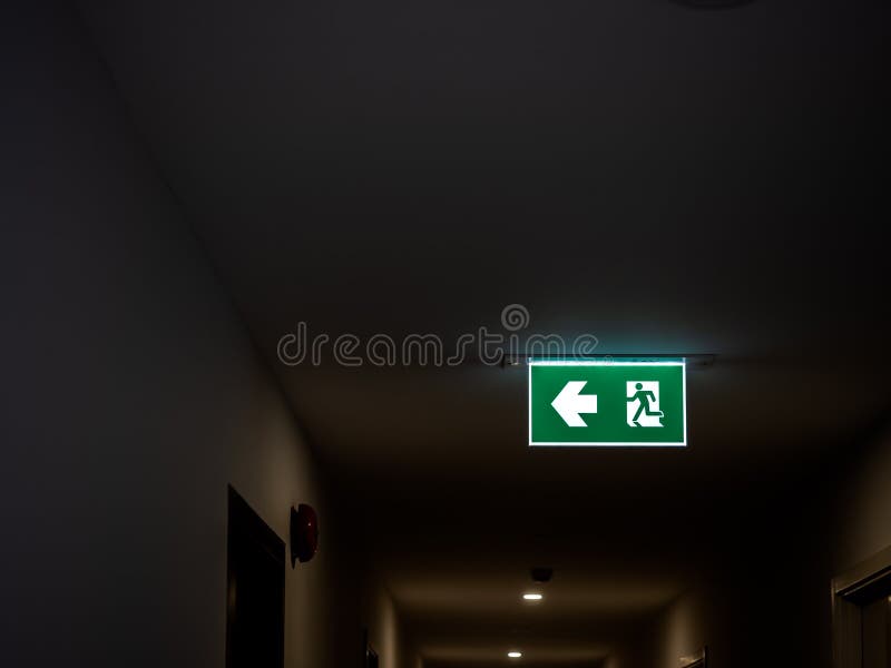 Fire exit sign stock image. Image of industry, danger - 191042549
