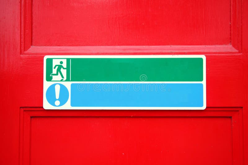 Fire exit sign scene. stock photo. Image of light, floor - 108927696