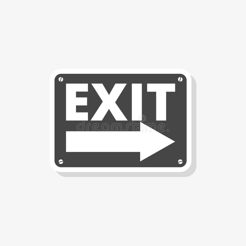 Fire Exit Sign, Emergency Exit Stock Vector - Illustration of direction ...