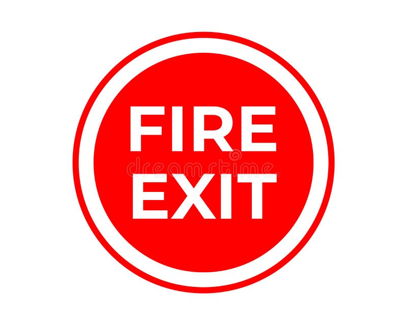 Fire Exit Sign in Vector, Easy To Use and Print Design Templates Stock ...