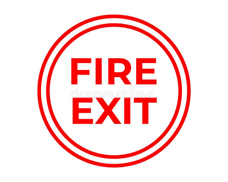 Fire Exit Sign in Vector, Easy To Use and Print Design Templates Stock ...