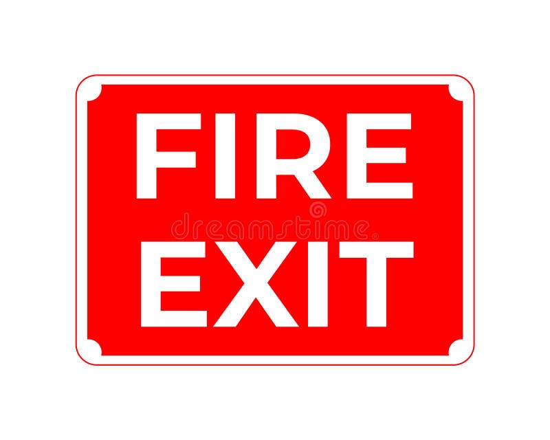 Fire Exit Sign in Vector, Easy To Use and Print Design Templates Stock ...