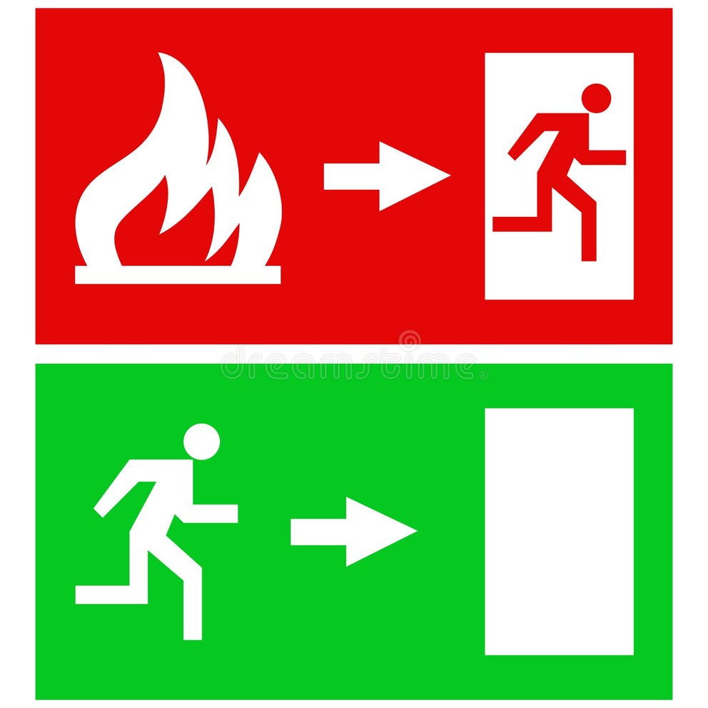 Evacuation Fire Symbols Stock Illustrations – 388 Evacuation Fire ...