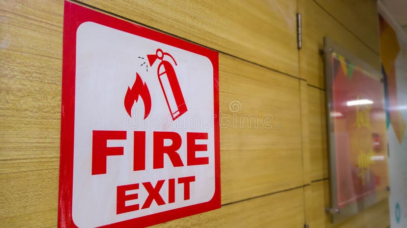 Fire Exit, Fire Sing, Way To Out, Fire Alert Stock Image - Image of ...