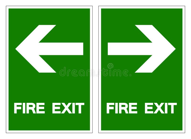 Fire Exit Symbol Sign ,Vector Illustration, Isolate on White Background ...