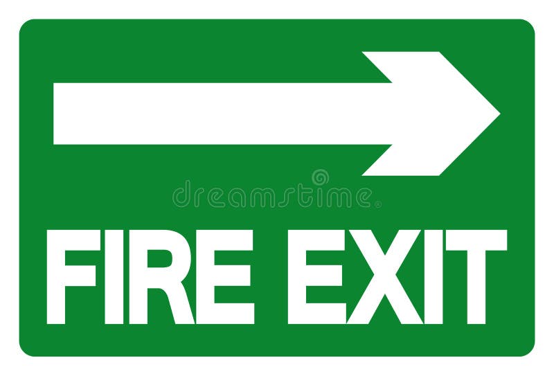 Fire Exit Symbol Sign, Vector Illustration, Isolate on White Background ...