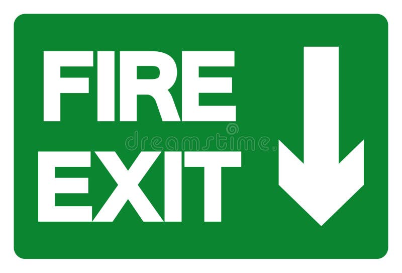 Fire Exit Symbol Sign, Vector Illustration, Isolate on White Background ...