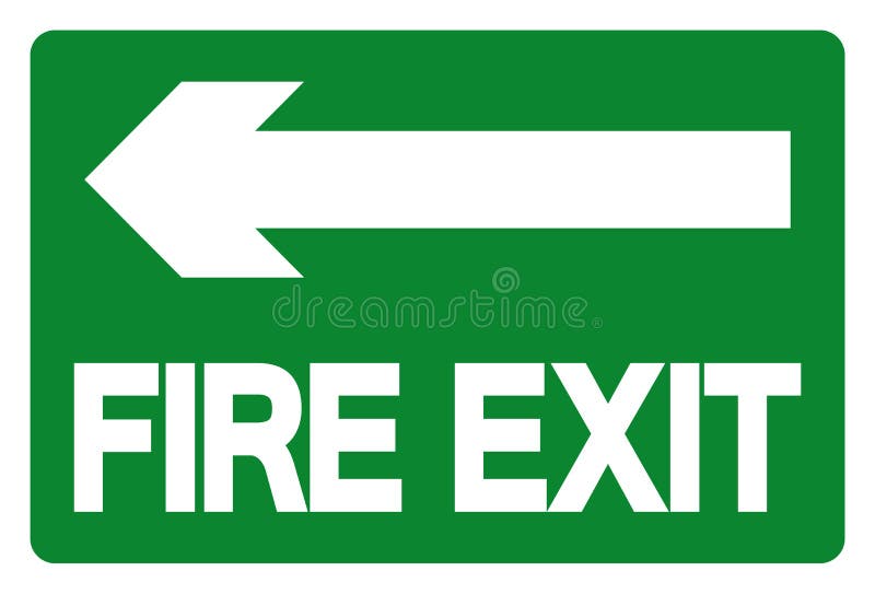 Fire Exit Symbol Sign, Vector Illustration, Isolate on White Background ...
