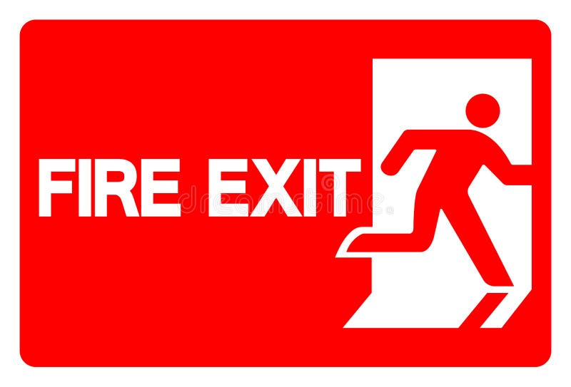 Fire Exit Symbol Sign, Vector Illustration, Isolate on White Background ...