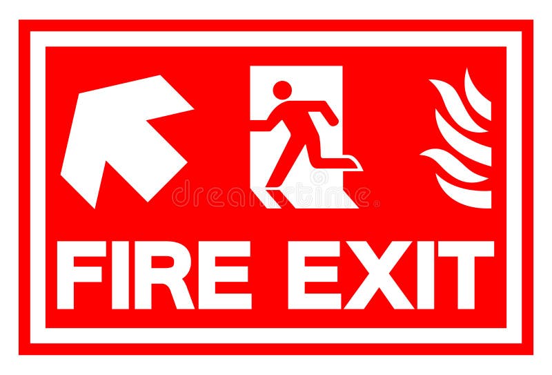 Fire Exit Symbol Sign, Vector Illustration, Isolate on White Background ...