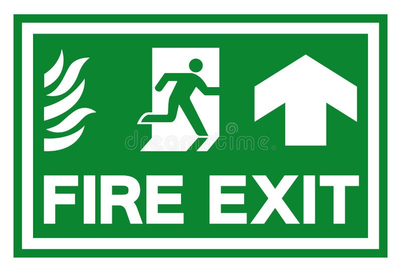 Fire Exit Symbol Sign, Vector Illustration, Isolate on White Background ...