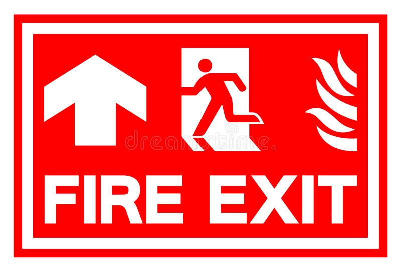 Fire Exit Symbol Sign, Vector Illustration, Isolate on White Background ...