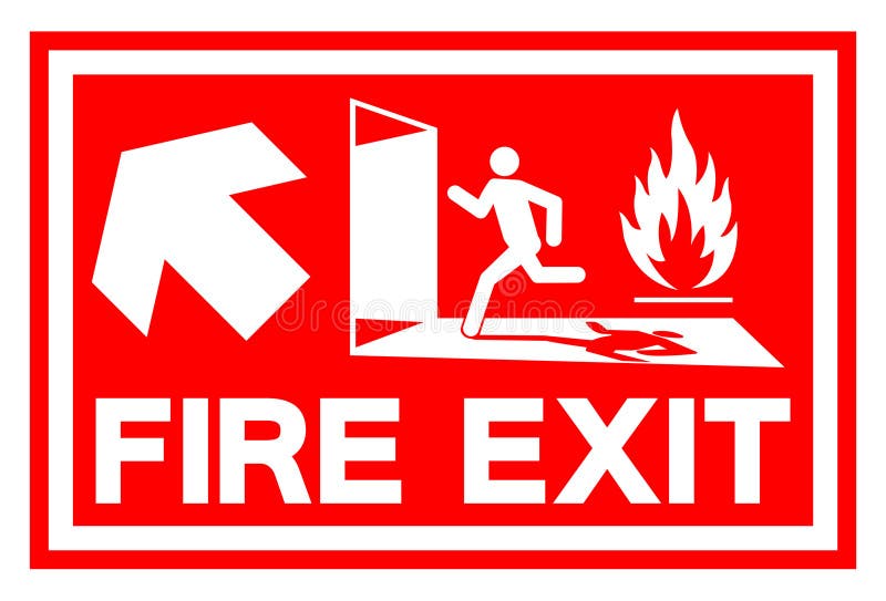 Fire Exit Symbol Sign, Vector Illustration, Isolate on White Background ...