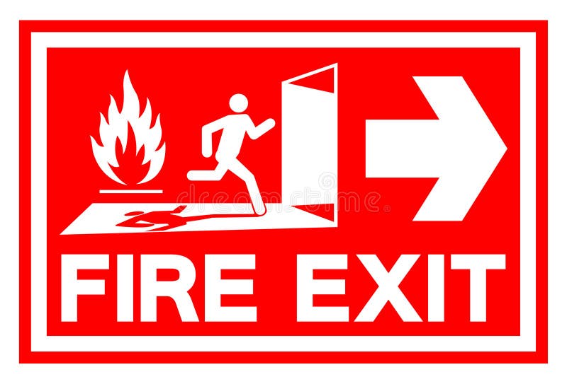 Fire Exit Symbol Sign, Vector Illustration, Isolate on White Background ...