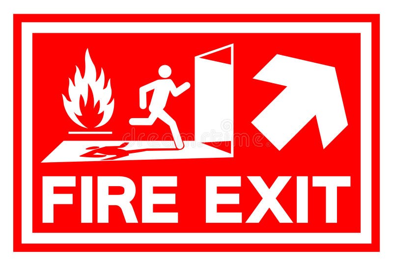 Fire Exit Symbol Sign, Vector Illustration, Isolate on White Background ...