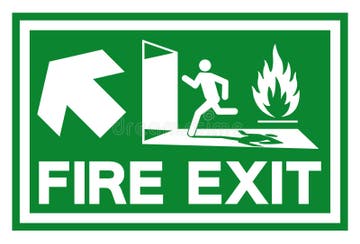 Fire Exit Symbol Sign, Vector Illustration, Isolate on White Background ...