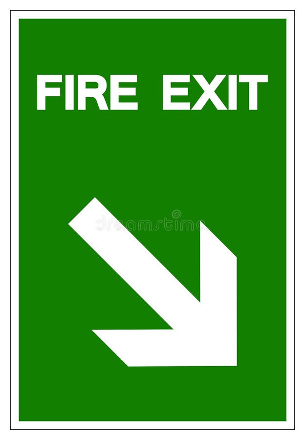 Fire Exit Symbol Sign ,Vector Illustration, Isolate on White Background ...