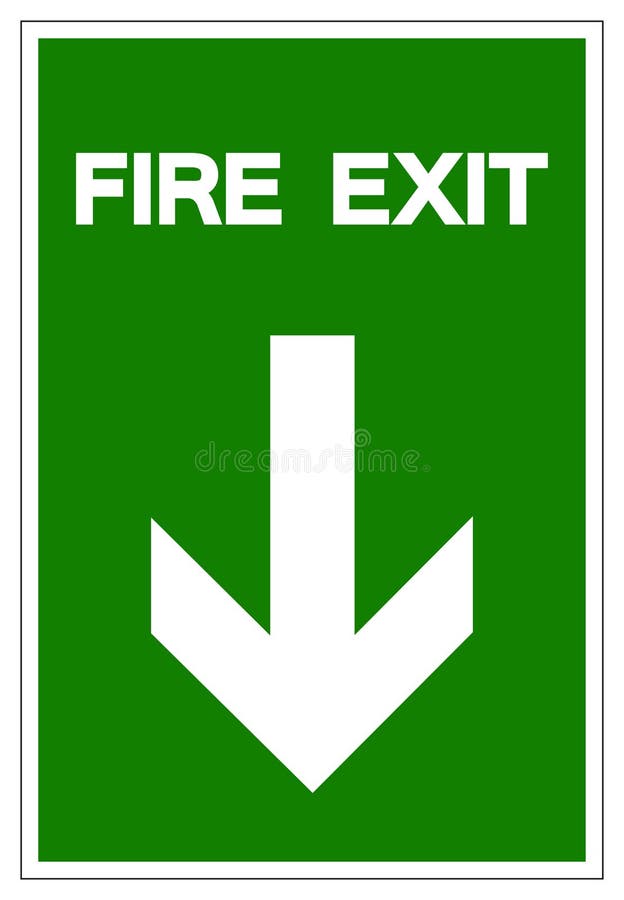 Fire Exit Symbol Sign ,Vector Illustration, Isolate on White Background ...