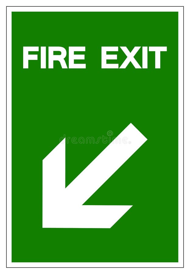 Fire Exit Symbol Sign ,Vector Illustration, Isolate on White Background ...