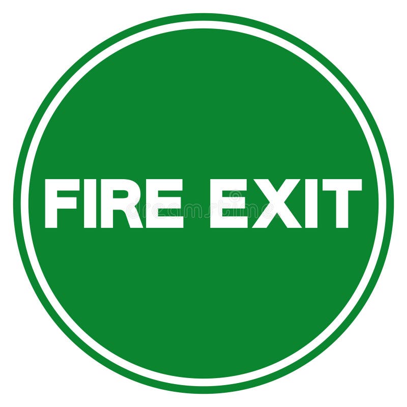 Fire Exit Symbol Sign, Vector Illustration, Isolate on White Background ...