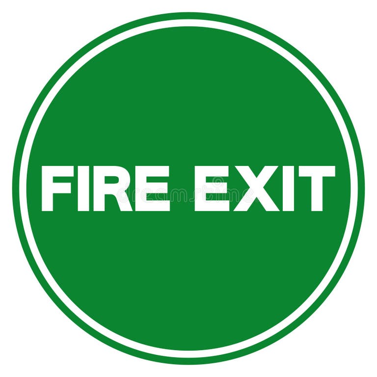 Fire Exit Symbol Sign, Vector Illustration, Isolate on White Background ...