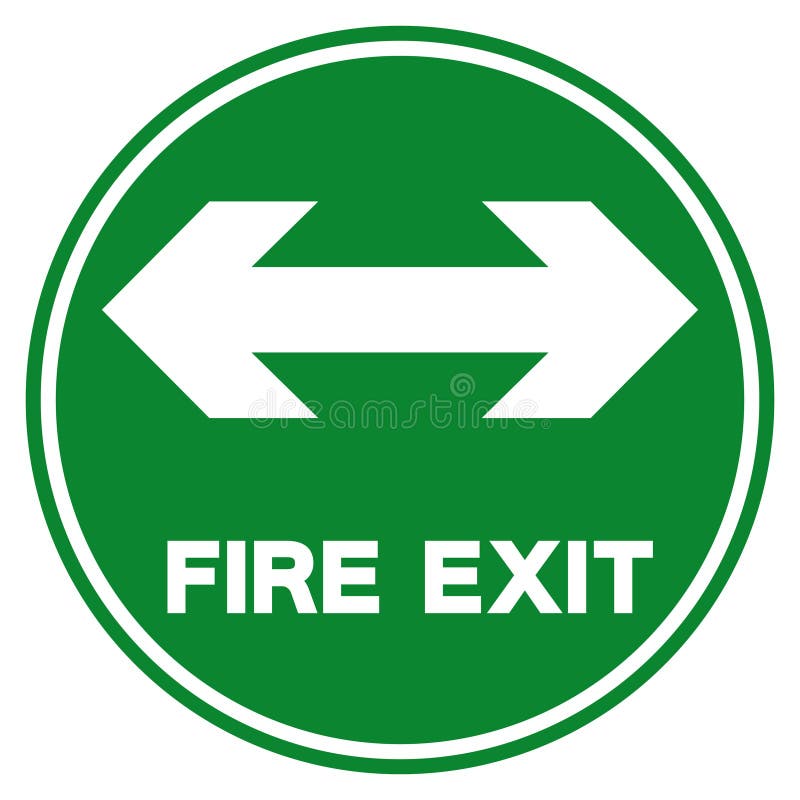 Fire Exit Symbol Sign ,Vector Illustration, Isolate on White Background ...