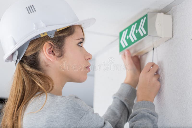 Fire Exits in Car Park and Frame Fire Burn Stock Photo - Image of ...