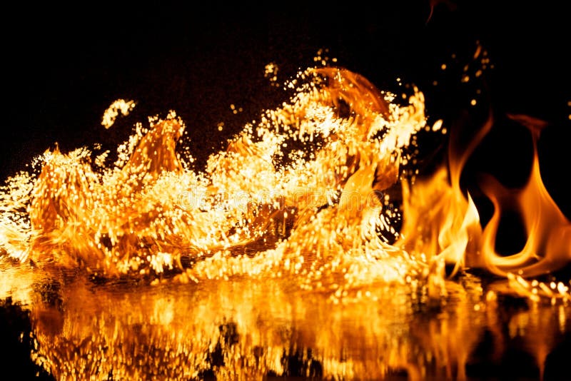 Fire and water stock photo. Image of blaze, hazardous - 13153760