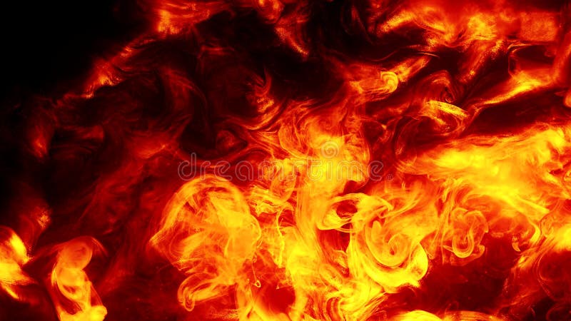 Fire Explosion Animation Red Yellow Smog Cloud Stock Footage - Video of ...