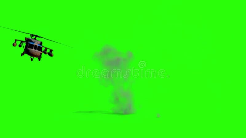 Fire Explosion Bomb Green Screen Helicopter Attack Effect, Military ...