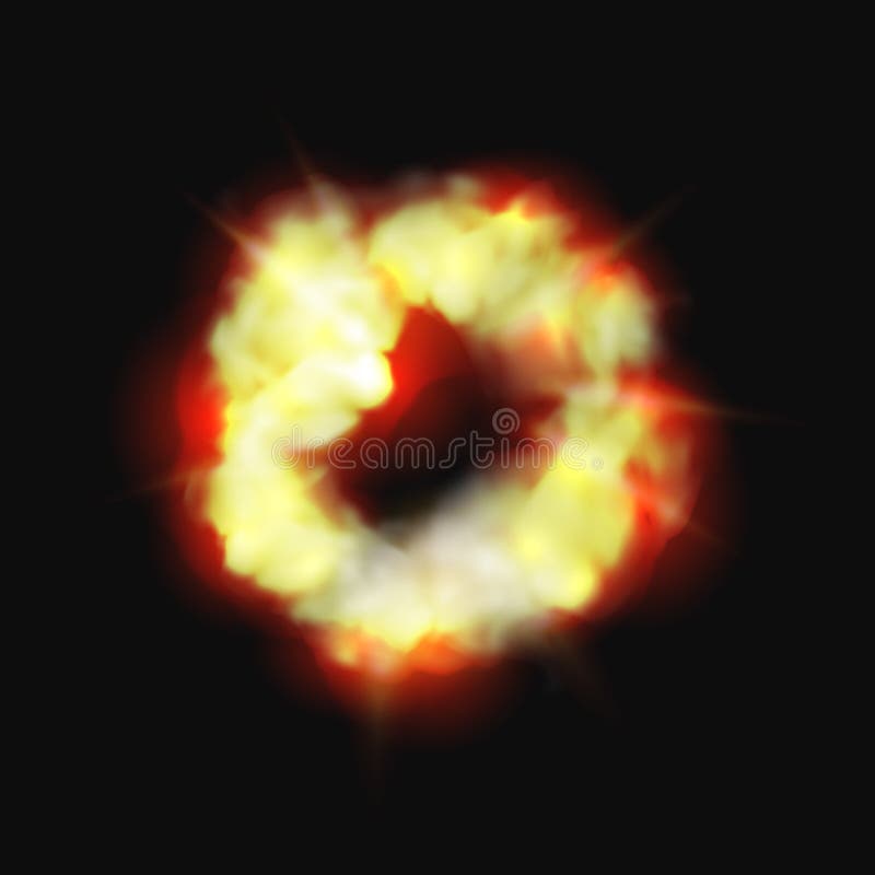 Fire Explosion, Bombs Detonations Burst Cloud Icon Stock Vector ...