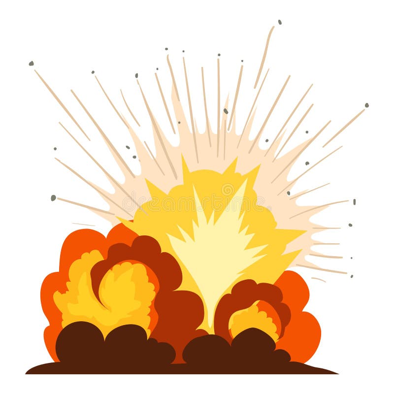 Fire Explosion Icon, Cartoon Style Stock Vector - Illustration of ...