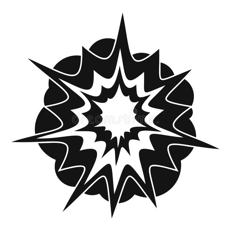 Fire Explosion Icon, Simple Style Stock Vector - Illustration of sign ...