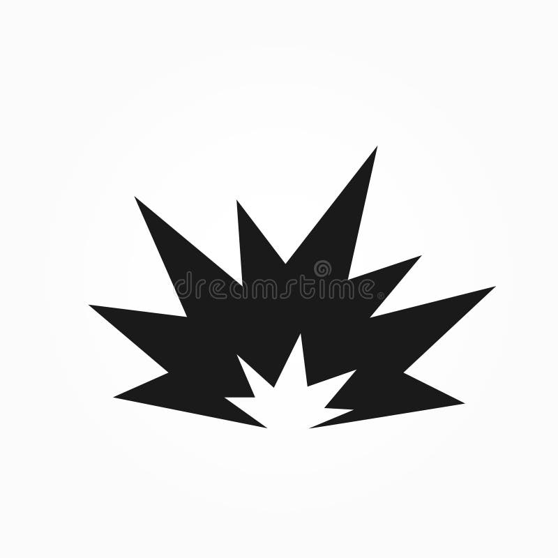 Fire Explosion Icon. War and Bomb Symbol Stock Vector - Illustration of ...