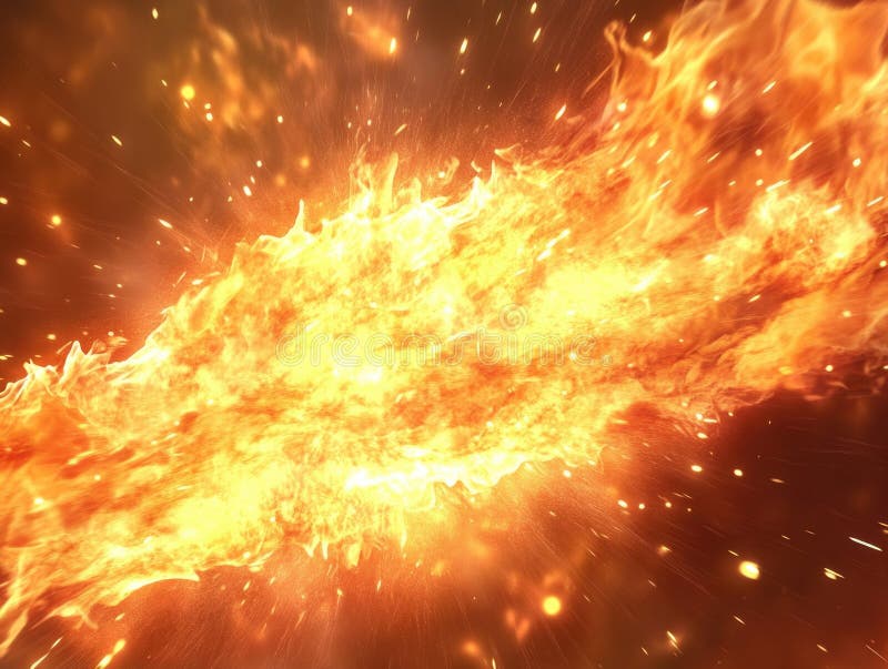 Fire Explosion Yellow Red stock image. Image of wildfire - 381846233